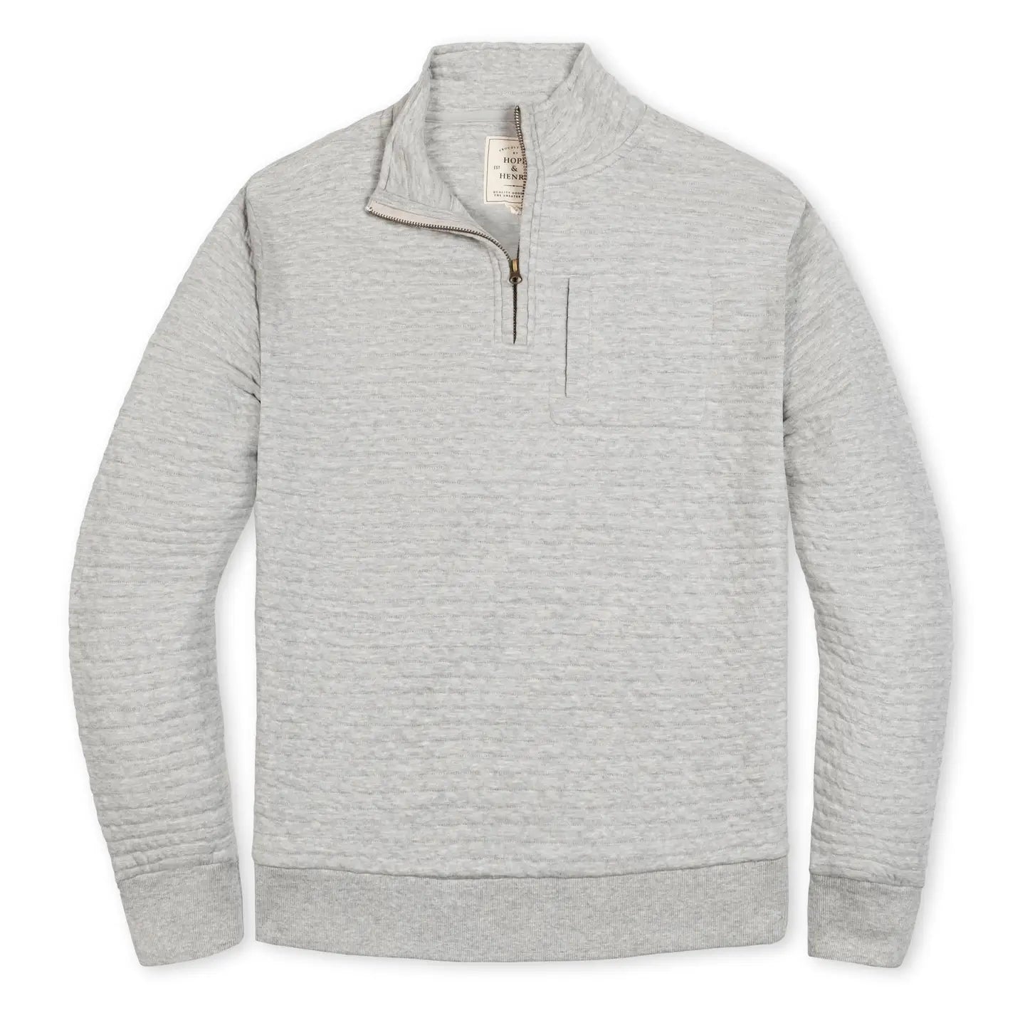 Grey Quilted Quarter Zip – Timber & Ties